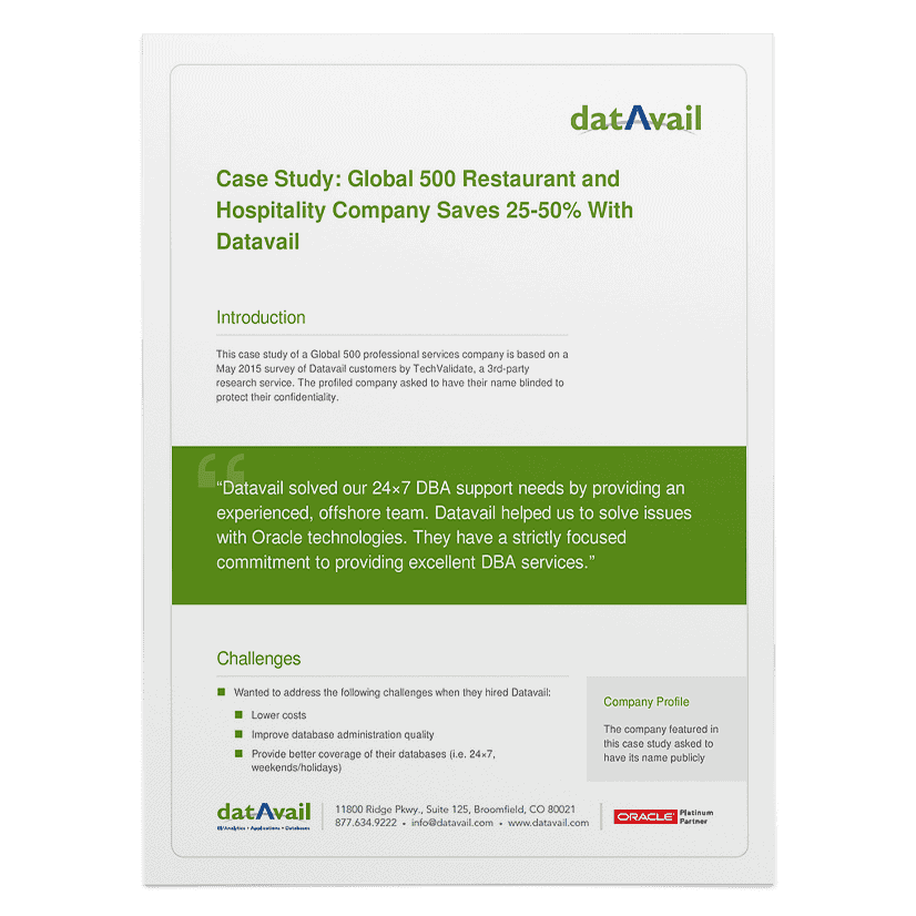 Global 500 Restaurant and Hospitality Company Saves 25-50% With ...