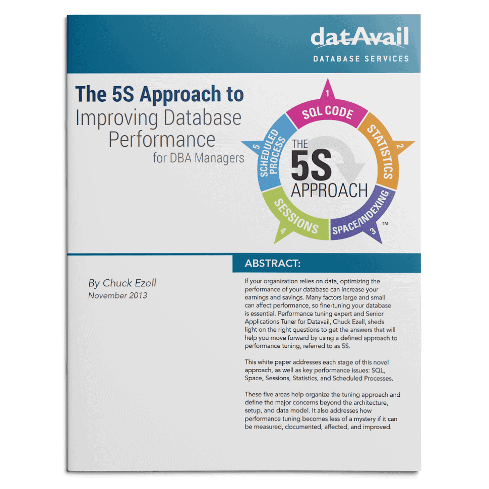 Database Performance Tuning White Paper Datavail 5s Approach 9954