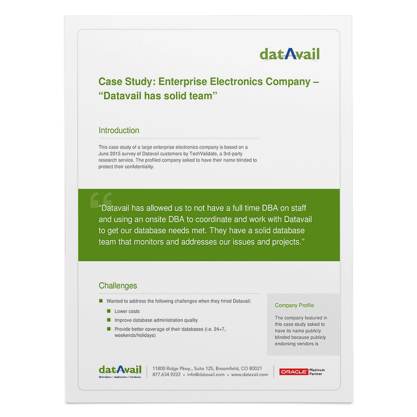 Enterprise Electronics Company - Datavail