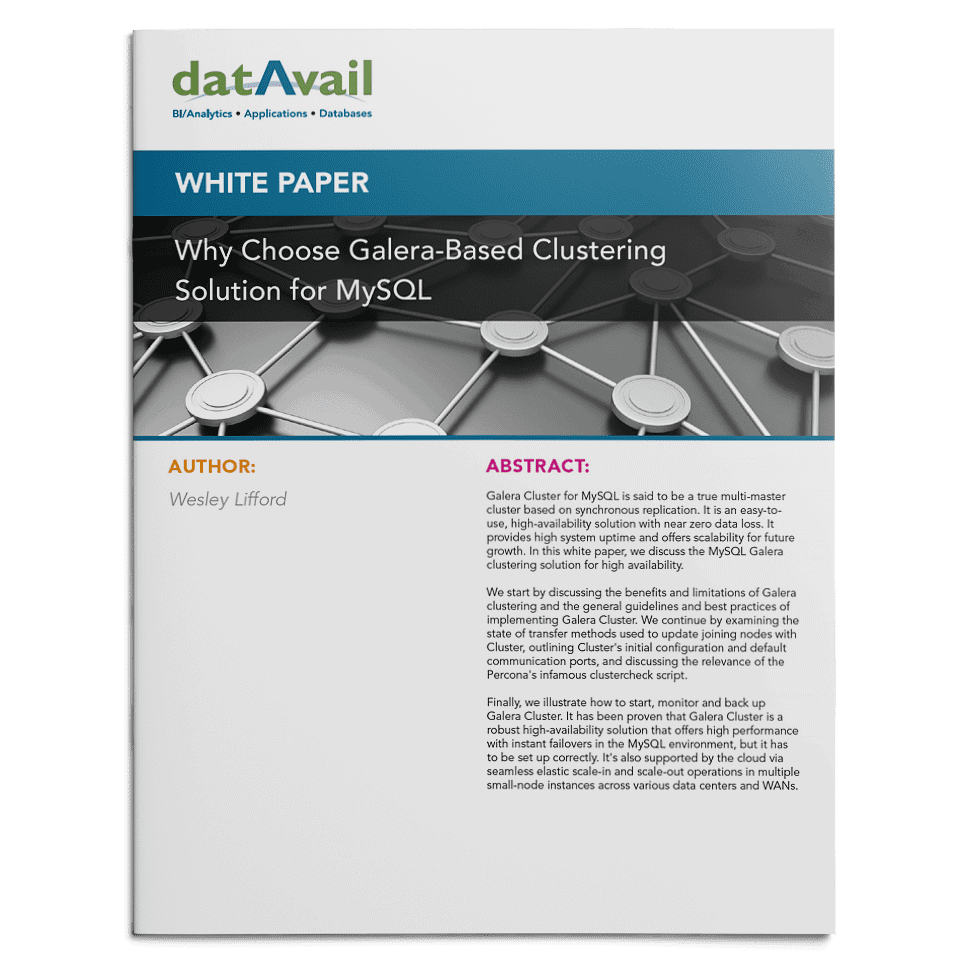Why Choose Galera Based Clusteringsolution For Mysql