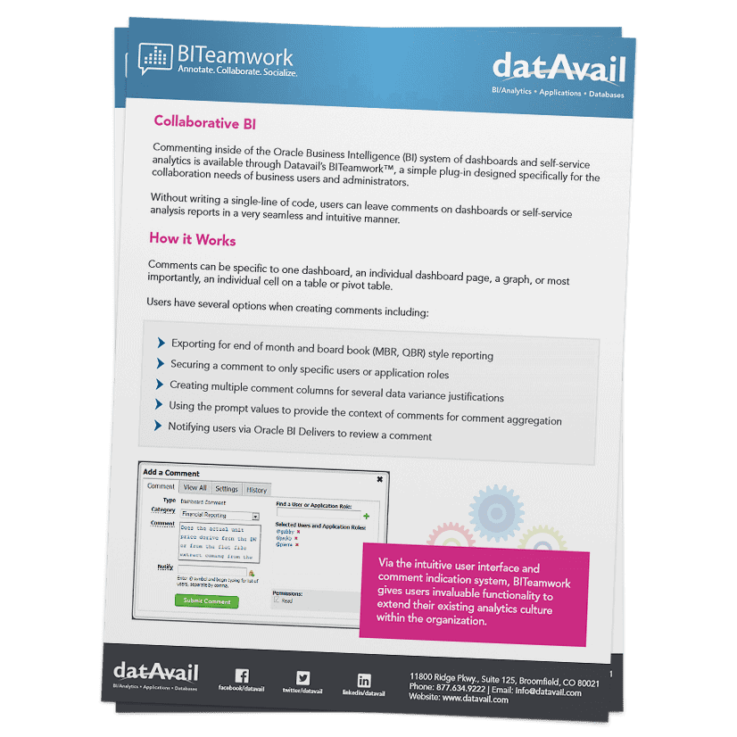 BITeamwork™ Product Overview - Datavail
