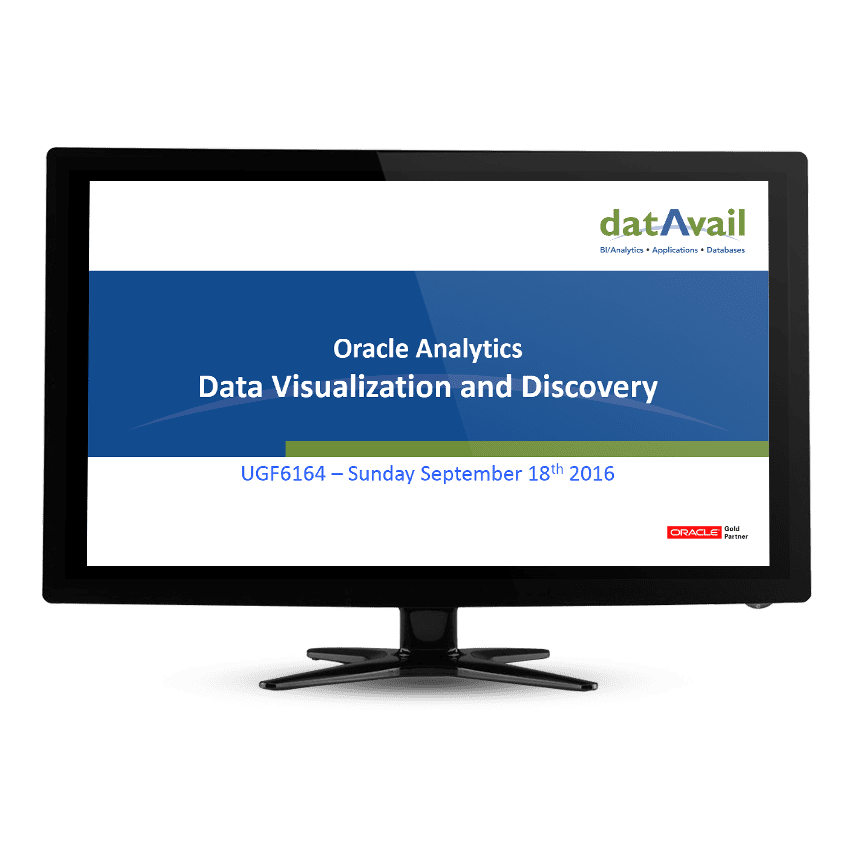 Oracle Analytics Data Visualization and Discovery - Datavail