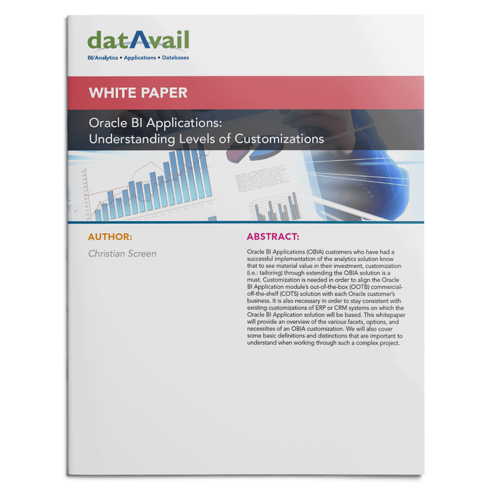 Oracle Bi Applications Understanding Levels Of Customizations Datavail