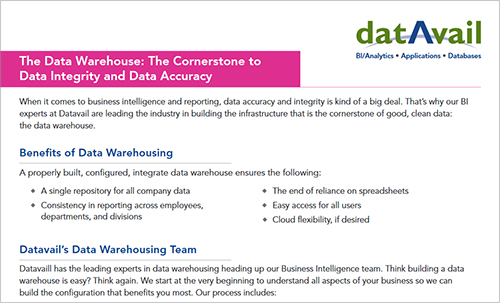 The Data Warehouse: The Cornerstone to Data Integrity and Data Accuracy ...