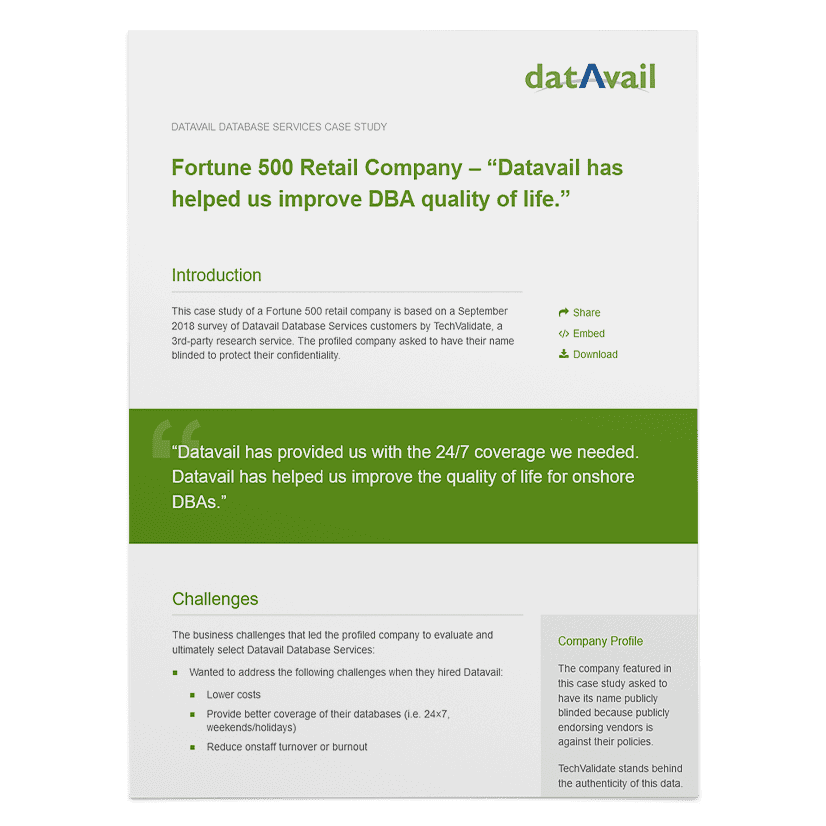 Fortune 500 Retail Company | Datavail